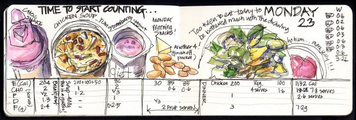 Food diary: Counting food.... - Liz Steel : Liz Steel