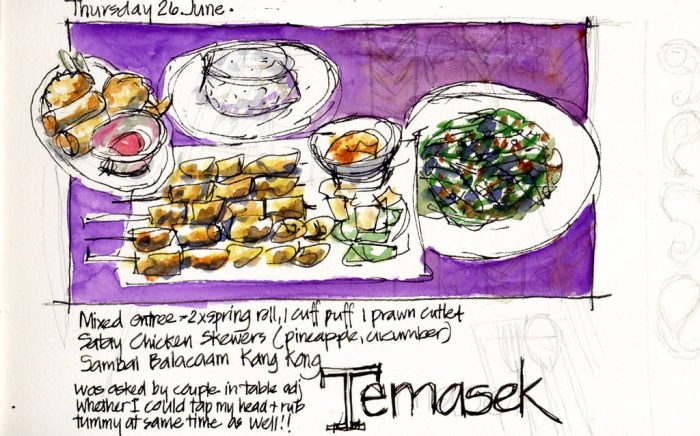 Food Diary: Sketching dinner twice - Liz Steel : Liz Steel