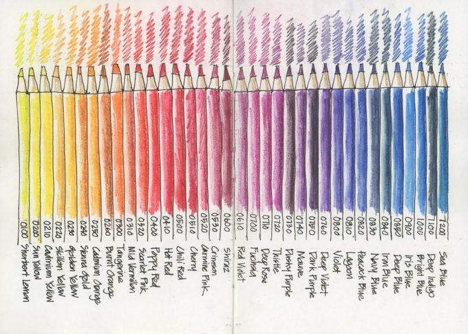 Inktense colour chart - Liz Steel : Liz Steel