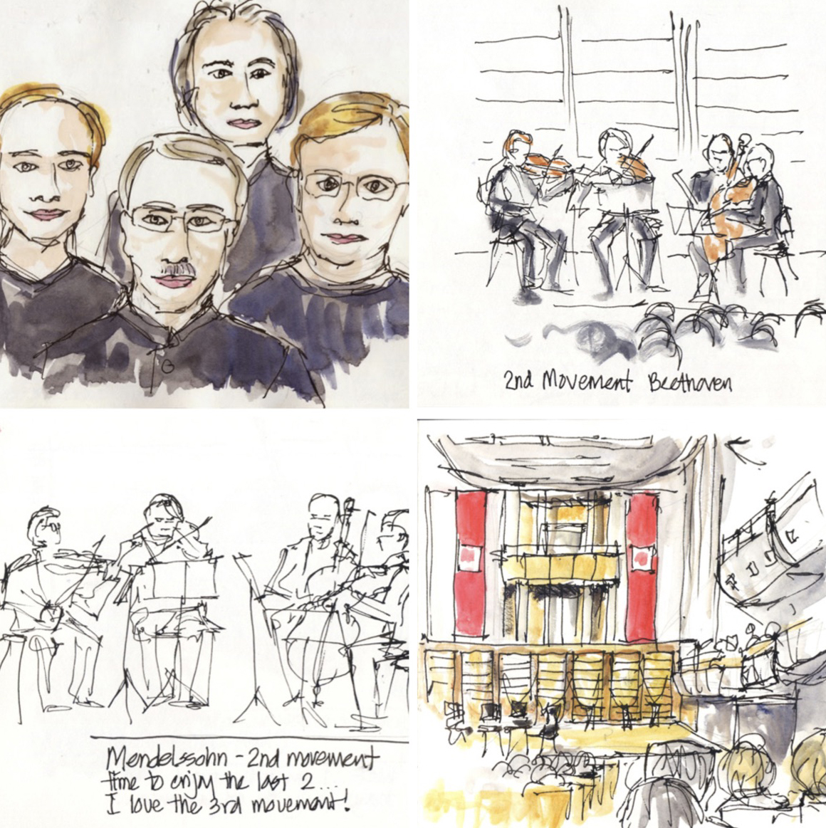 Tokyo String Quartet in Action - Liz Steel : Liz Steel