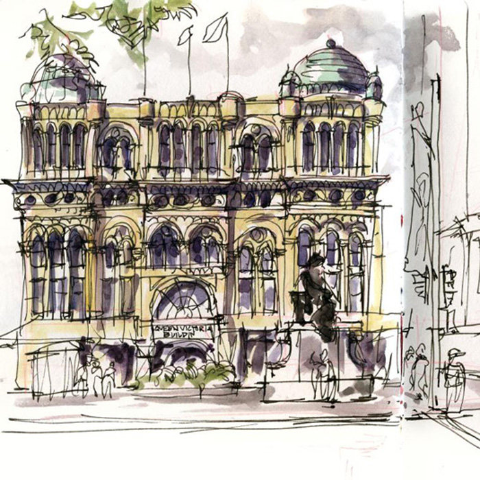 QVB: Starting a big sketching day - Liz Steel : Liz Steel