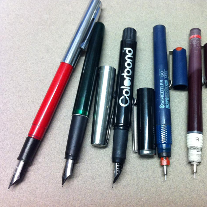 Historic Ink pen collection - Liz Steel : Liz Steel