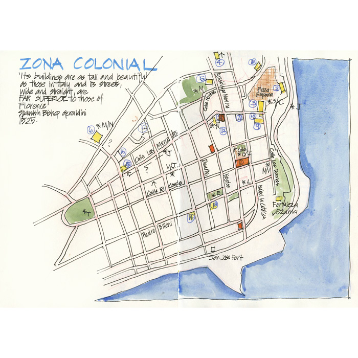 Trip Prep SDQ Zona Colonial Map - Liz Steel : Liz Steel