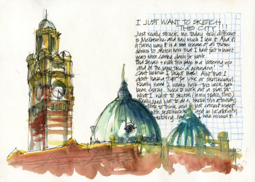 Melbourne13: My Flinders St Station sketches - Liz Steel : Liz Steel