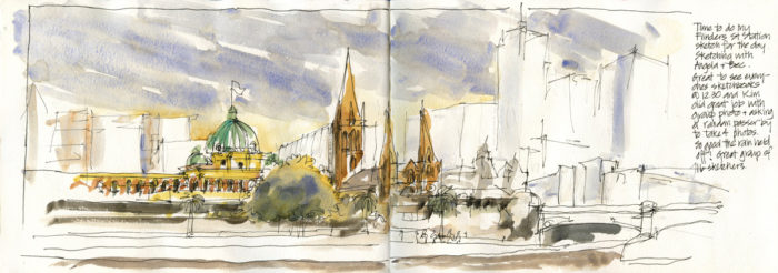 Melbourne13: My Flinders St Station sketches - Liz Steel : Liz Steel