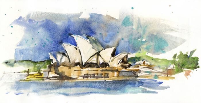 Expressive Urban Sketchers Workshop - The Evening before - Liz Steel ...