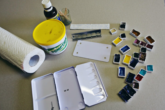 Setting up a watercolour palette - Liz Steel : Liz Steel