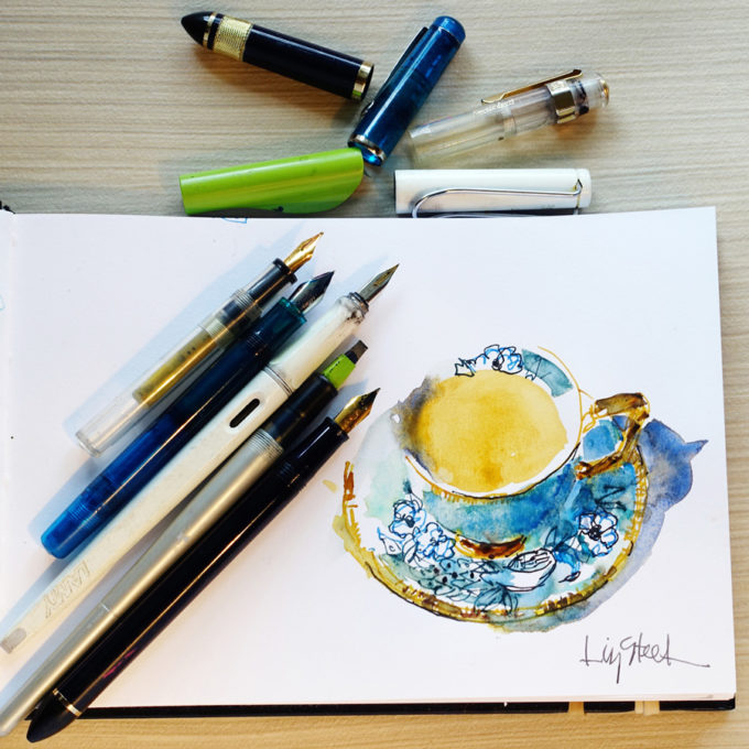Fountain Pen Sketching: Behind the scenes - Liz Steel : Liz Steel