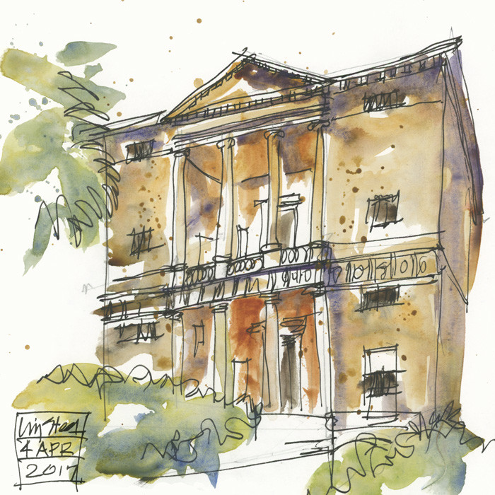 Trying an old-style ink and wash sketch - Liz Steel : Liz Steel