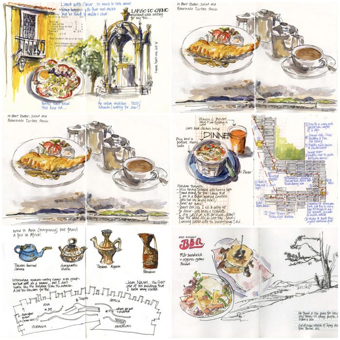 Some favourite sketchbook pages and layouts - Liz Steel : Liz Steel
