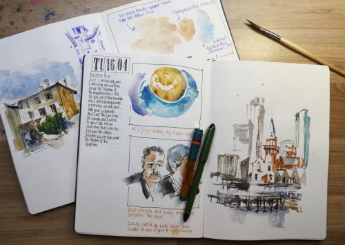 First thoughts on the A4 portrait format moleskine - Liz Steel : Liz Steel