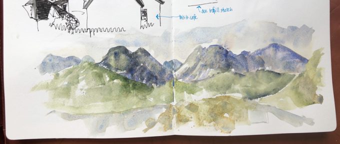 Europe19: My 30x30 direct watercolour sketches - Liz Steel : Liz Steel