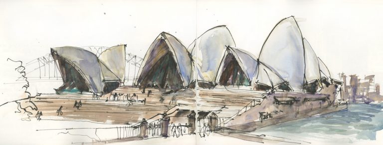 Sydney Opera House: reviewing recent sketches - Liz Steel : Liz Steel