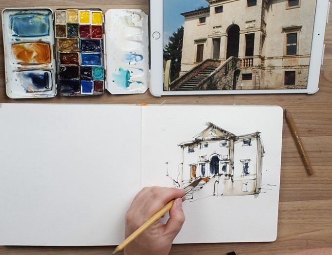 Sketching Buildings: A 20 minute sketching session - Liz Steel : Liz Steel