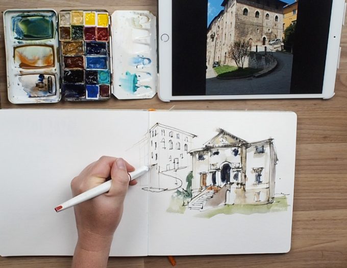 Sketching Buildings: A 20 minute sketching session - Liz Steel : Liz Steel