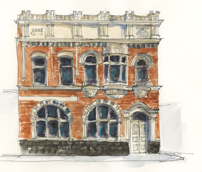 Perspective and accurate building sketches - Liz Steel : Liz Steel