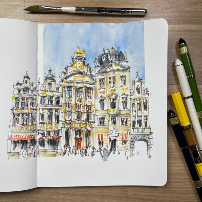 Virtual Brussels sketching - Liz Steel : Liz Steel
