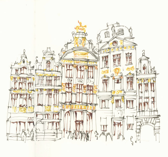Virtual Brussels sketching - Liz Steel : Liz Steel