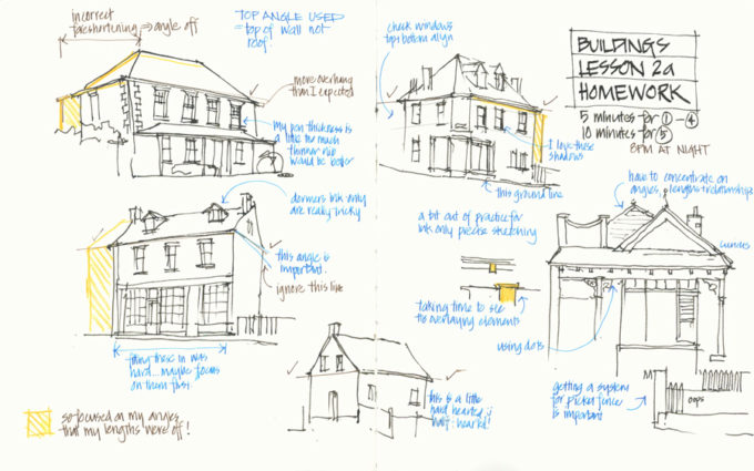 Sketching Buildings: Learning to see volumes and parallel/horizontal ...