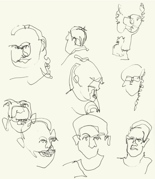 Foundations2022: A week of continuous line drawings - Liz Steel : Liz Steel