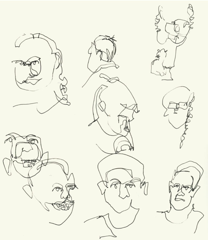 Foundations2022: A week of continuous line drawings - Liz Steel : Liz Steel