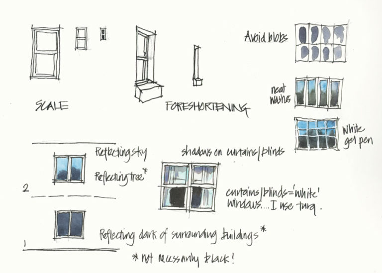 Tips for sketching windows and glass - Liz Steel : Liz Steel