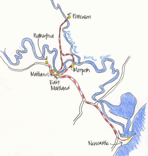 Three sketches of the Hunter River - Liz Steel : Liz Steel