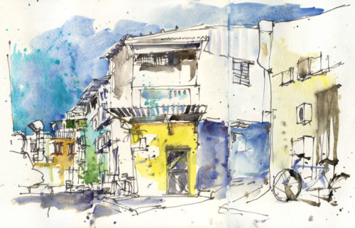 Seven sketches showing ways to interpret complex scenes - Liz Steel ...