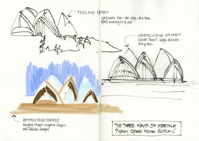 Sydney Opera House in Edges, Shapes and Volumes - Liz Steel : Liz Steel