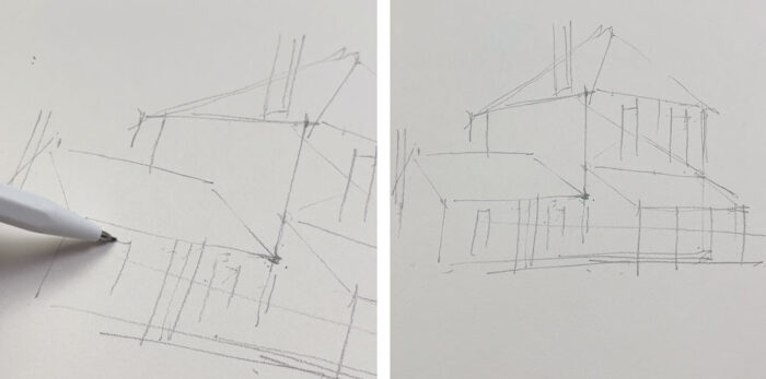 Tips for sketching simple buildings - Liz Steel : Liz Steel