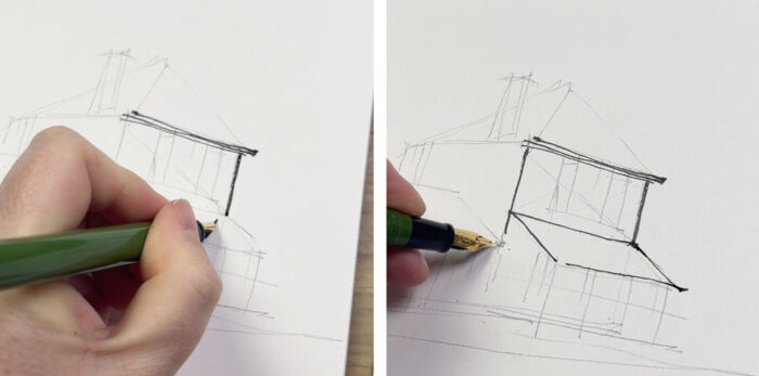 Tips for sketching simple buildings - Liz Steel : Liz Steel