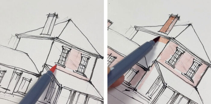 Tips for sketching simple buildings - Liz Steel : Liz Steel