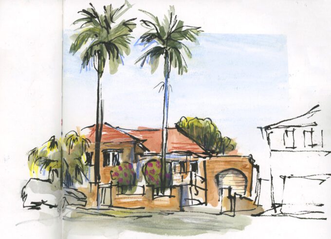 Recent local houses sketches - Liz Steel : Liz Steel
