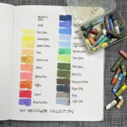 My current Neocolor II selection and examples of how I use them - Liz ...